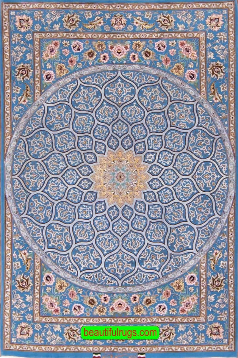 Blue Rug | Persian Isfahan Rug | Mosque Design Rug | Best Rugs